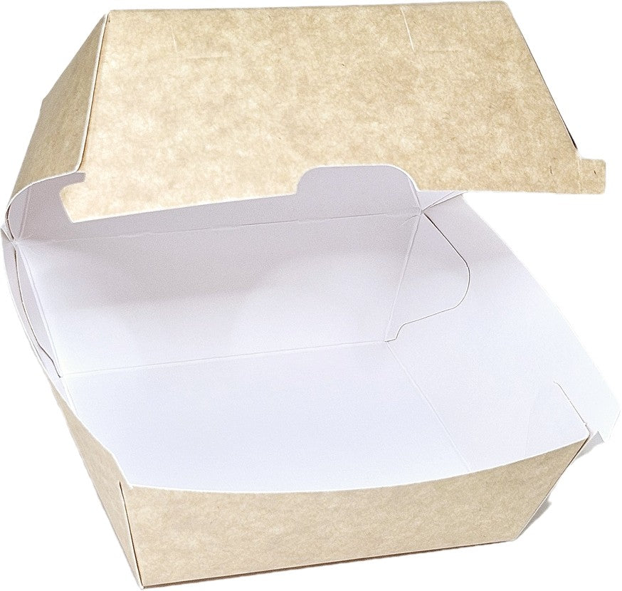 Kraft Board Burger Box White – Bonson-Savpac Pty Ltd