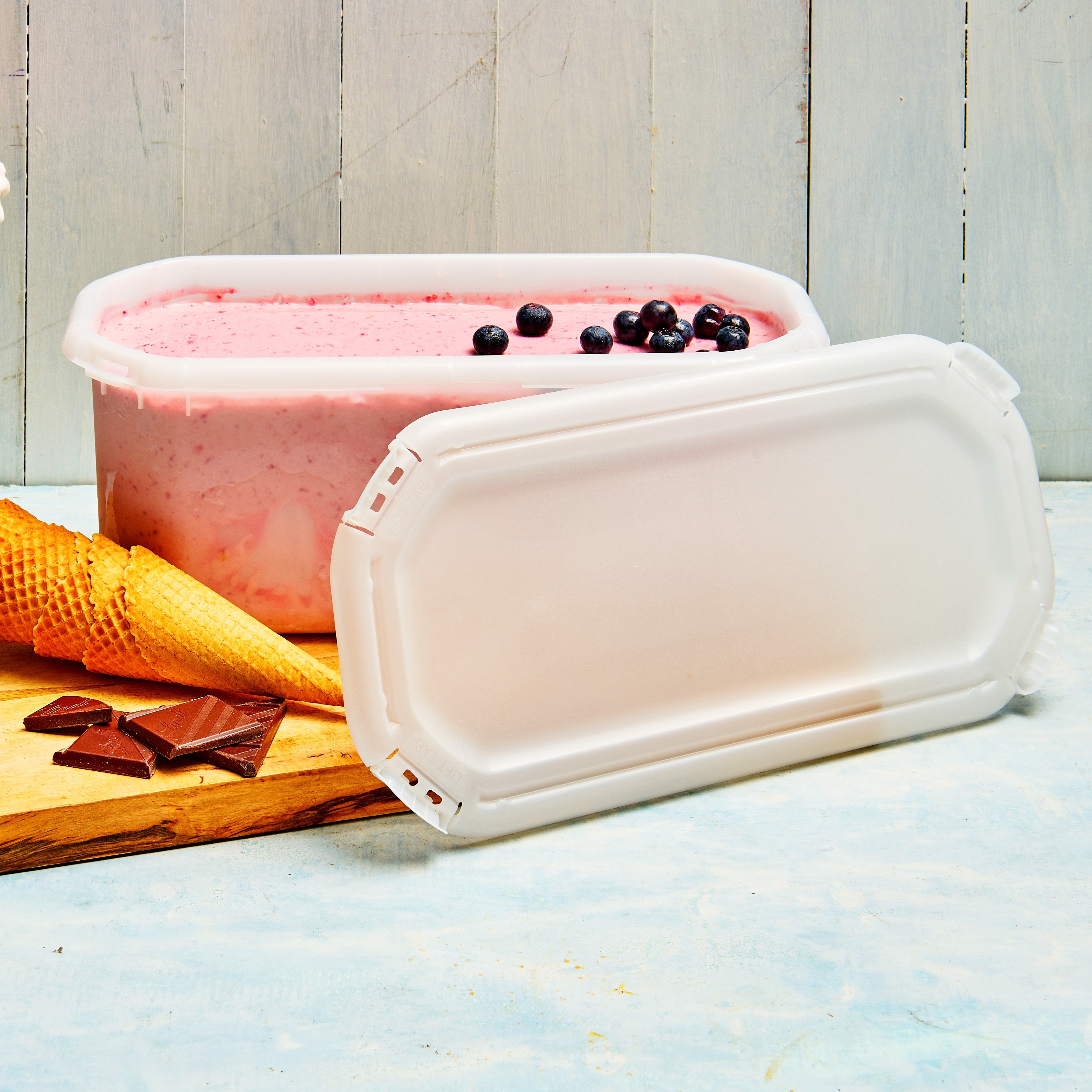 Bonson™TE PP Rectangular Tamper Evident 5L Ice Cream Containers ...